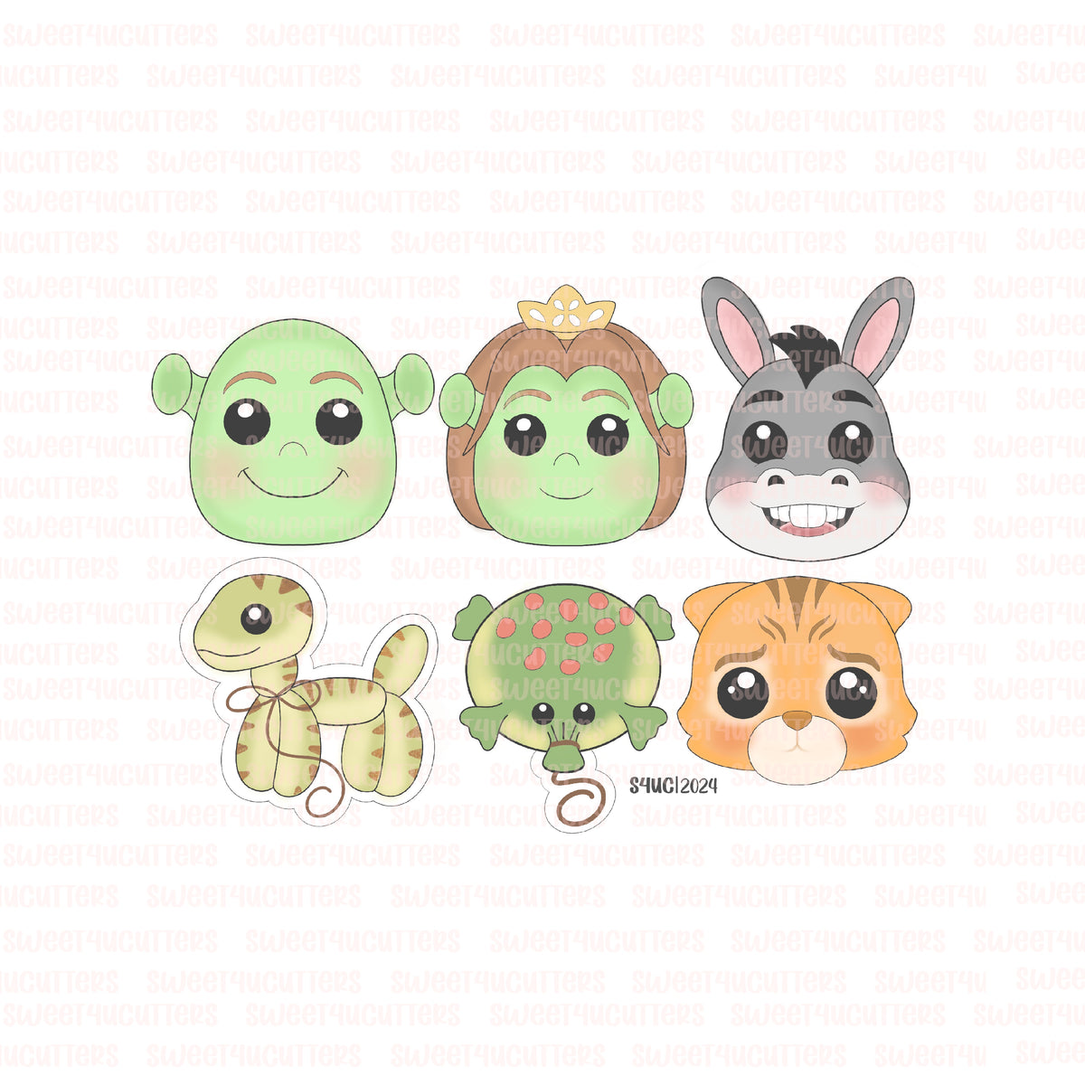 Green Ogre Set of 6 - Cookie cutter - Sweet4ucutters