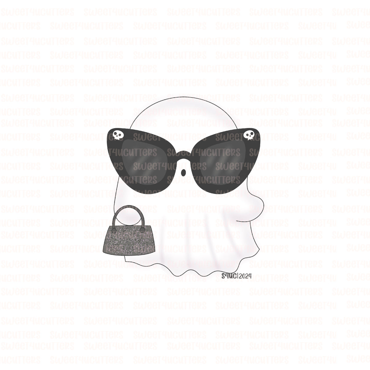 STL -Girly Ghost GB - Cookie cutter - Sweet4ucutters