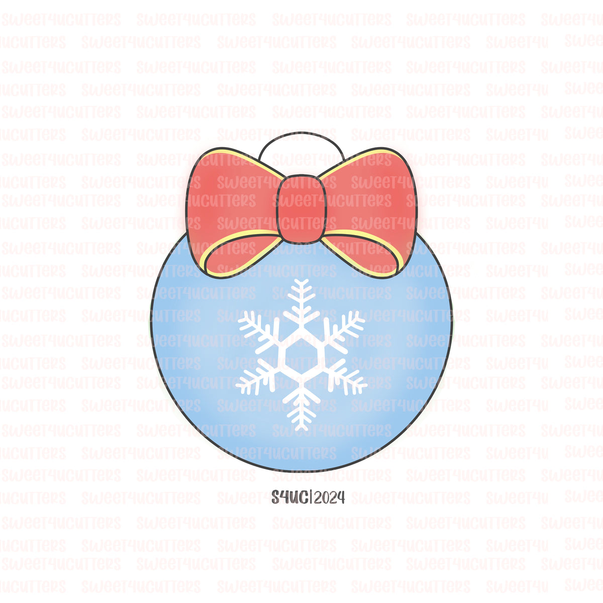 Sphere with bow SQ Cookie cutter – Sweet4ucutters