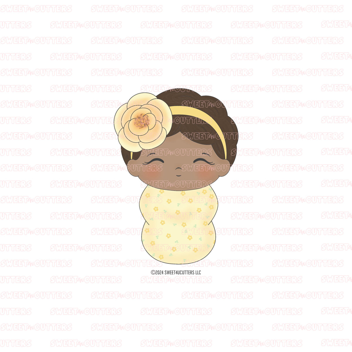 Swaddled baby Girl Yellow Cookie cutter – Sweet4ucutters