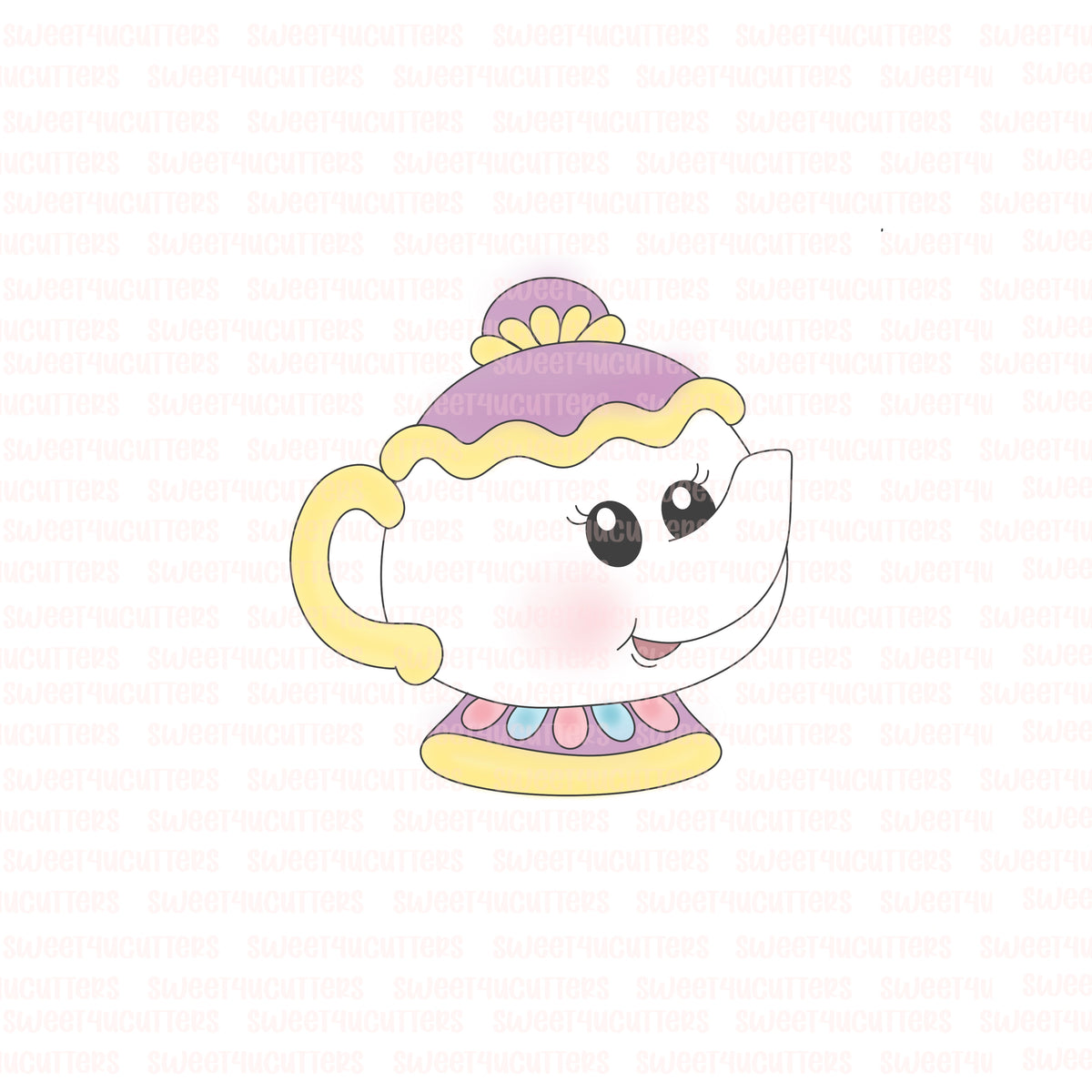 STL - Teapot Belle - Sweet4ucutters