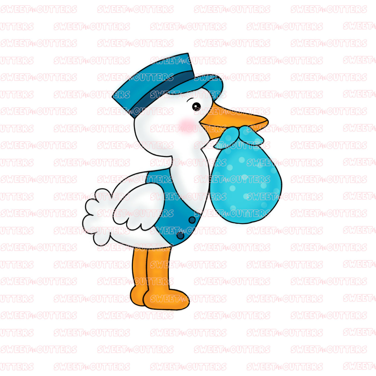 Stork Baby Cookie Cutter – Sweet4ucutters