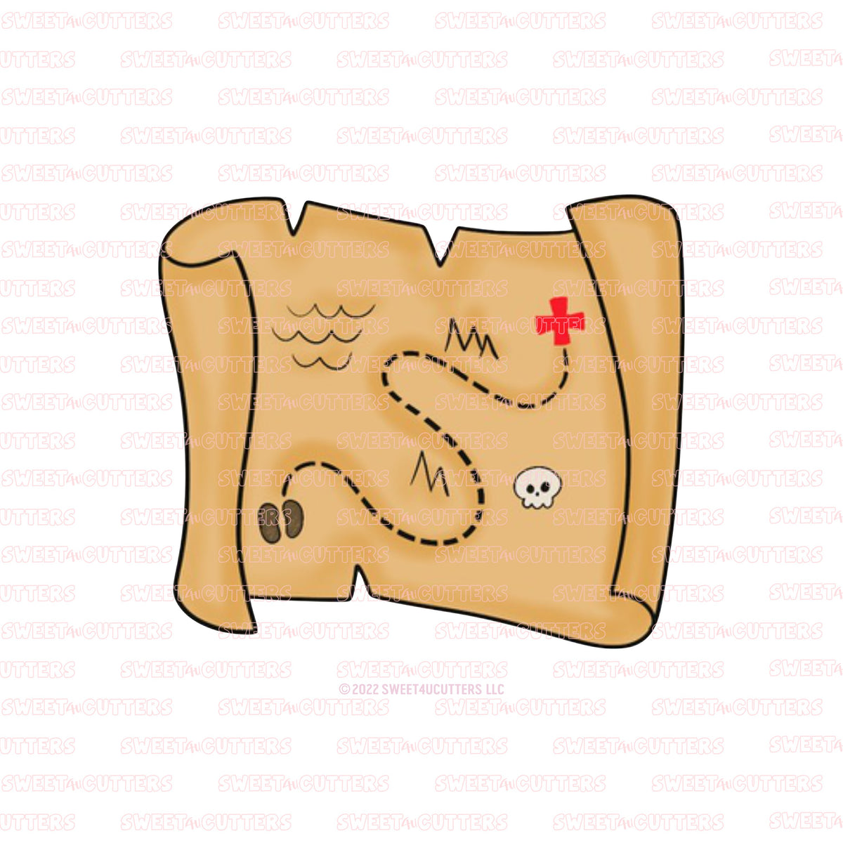 Treasure map cookie cutter – Sweet4ucutters