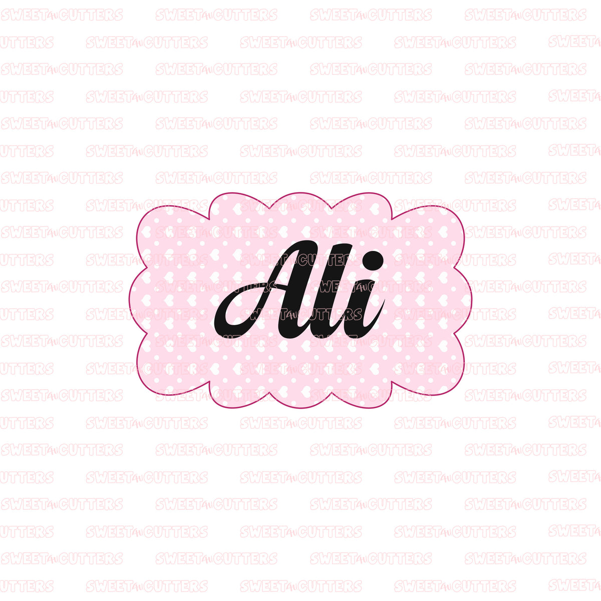 Plaque Ali Cookie Cutter – Sweet4ucutters